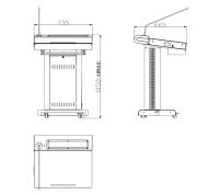 China Wireless Microphone Lectern Smart Integrated Digital Podium With 23.8