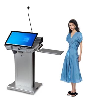 China Foldable Smart Lectern with Intel i5 6th Gen Processor and Multi-Language Support for Multimedia Presentations for sale