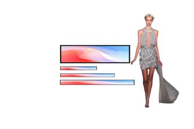 China Stretched Bar LCD Screen Advertising Player Supermarket Display Shelves For Retail Stores for sale