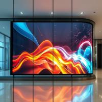 China Bendable Transparent LED Display Film IP65 Rated  5000nits Brightness Ultra-Thin 3.9mm Design Easy Installation for Curved Surfaces for sale