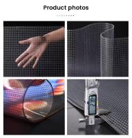 China 2.7mm Ultra-Thin Glass Curtain Wall LED Film Screen 5000nits Brightness 80% Light Transmittance IP65 Rated for sale