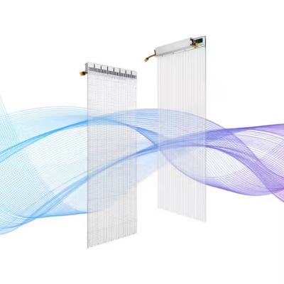 China Durable Glass Curtain Wall Transparent LED Screen IP43 Waterproof 5000nits Brightness 80% Light Transmittance Easy Installation for sale