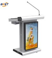 China Android/Windows Mobile Smart Digital Podium Hidden Cable Management 720kg/m3 Density Board Phosphating Coating for sale
