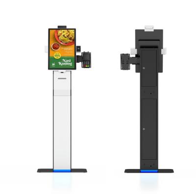 China 21.5 Inch Self-Service Ordering Kiosk with 10-Point Capacitive Touch and Barcode Scanner for Retail Pharmacy POS for sale