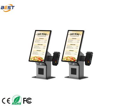 China 21.5 Inch Capacitive Touch Screen Digital Menu Board with Thermal Printing and Full Color LCD for Restaurants for sale