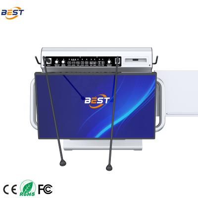 China Electric Powered Multimedia Podium with 150mm Max Lifting Height and Optional 32 Inch Smart Kiosk Screen for sale