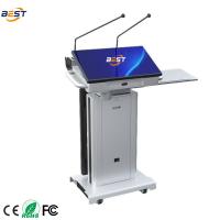 China Smart Multimedia Podium with Adjustable Screen Angle 1920x1080 Resolution and Max Lifting Height 150mm for sale