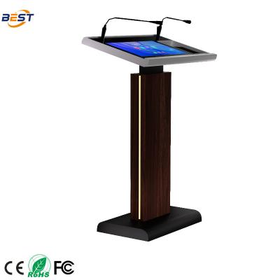 China Digital Podium with Multi Points Foil Touch 560*1920 Resolution and 256GB Solid-state Drive Smart Lectern for sale
