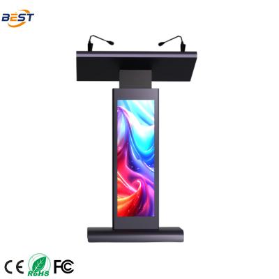 China Multimedia Podium with Multi Points Foil Touch, 560*1920 Resolution, and Built-in 8Ω Speakers for sale