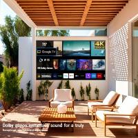 China Waterproof Outdoor TV with Google TV 1500-3000nits Sunlight Readable Screen for sale