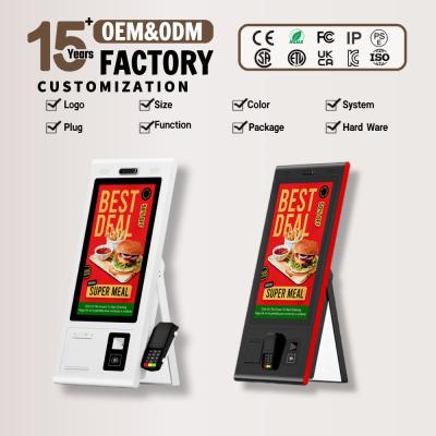 China Self Order Kiosk with 10 Points PCAP Touch Screen, Dual OS Support, and Flexible Installation Options for sale