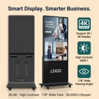 China 55 Inch Indoor LCD Digital Signage Touchscreen Totem Kiosk with Android OS 500 Cd/m² Brightness for sale
