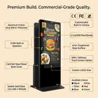 China 55 Inch Indoor LCD Digital Signage Touchscreen Totem Kiosk with Android OS 500 Cd/m² Brightness for sale