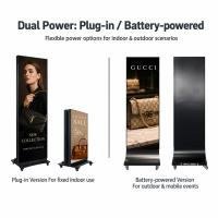 China P2.0 Portable Foldable LED Poster Display Indoor 640x1920mm Aluminum Alloy Standee for sale