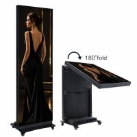China P1.53 Portable Foldable LED Poster Display Pitch Indoor 640x1920mm Aluminum Alloy Standee for sale