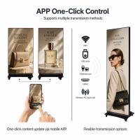 China P1.86 Portable Foldable LED Poster Display Indoor 640x1920mm Aluminum Alloy Standee for sale
