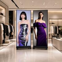 China P2.5 Portable Foldable LED Poster Display High Brightness 640x1920mm Aluminum Alloy Standee for sale