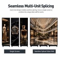 China P1.86 Portable Foldable LED Poster Display Premium 640x1920mm Aluminum Alloy Standee for sale