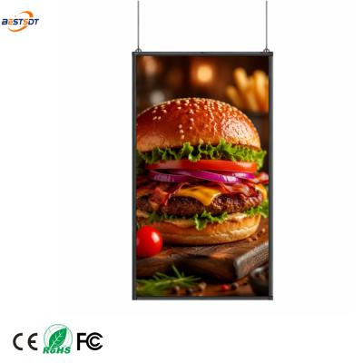 China Dual Sided Independent Display 3000 Nits High Bright 700 Nits Standard 43 55 65 Inch Showcase Window Signage OEM ODM for sale