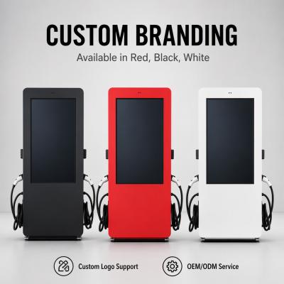 China 19.2kW AC Level 2 EV Charger SAE J1772 Outdoor LCD Advertising Display OCPP 1.6J 80A US Standard for sale