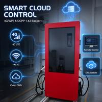 China 19.2kW AC Level 2 EV Charger SAE J1772 Outdoor LCD Advertising Display OCPP 1.6J 80A US Standard for sale