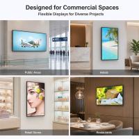 China 43 49 55 65 75 Inch Wall Mounted Light Box Screen 4K Android Advertising Display 2000 Nits for sale
