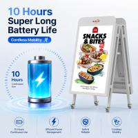 China Outdoor Double Sided Floor Standing Display Screen 65 Inch 2500 Nits IP65 Waterproof Digital Advertising Signage for sale
