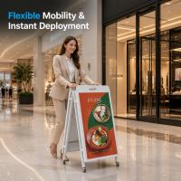 China Outdoor Double Sided Floor Standing Display Screen 65 Inch 2500 Nits IP65 Waterproof Digital Advertising Signage for sale