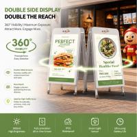 China Outdoor Double Sided Floor Standing Display Screen 65 Inch 2500 Nits IP65 Waterproof Digital Advertising Signage for sale