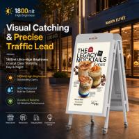China Outdoor Double Sided Floor Standing Display Screen 65 Inch 2500 Nits IP65 Waterproof Digital Advertising Signage for sale