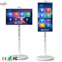 China 32 Inch Android 13 Battery Powered Mobile Smart Screen Touch Digital Signage 4K IPS 8GB 128GB for sale