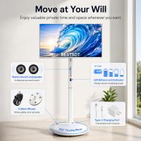 China 32 Inch Android 13 Battery Powered Mobile Smart Screen Touch Digital Signage 4K IPS 8GB 128GB for sale