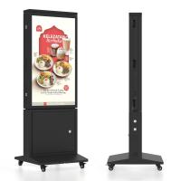 China Outdoor Double-Sided Digital Poster Display 1800nit Battery Powered 10H Portable Signage IP66 Waterproof 43 Inch for sale