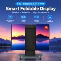 China 135 Inch COB Folding Lifting All-in-One LED Display 180 Degree Fold 700mm Lift P1.56 for sale