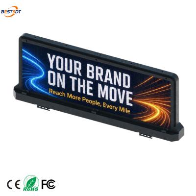 China BESTSDT-OTMP2.5 Double-Sided Taxi Roof LED Advertising Screen 960x320mm P2.5 4G IP65 for sale