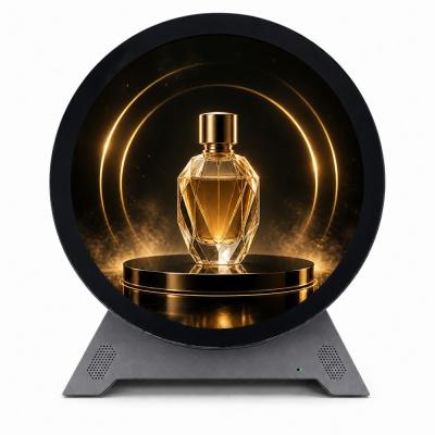 China 23.6 Inch Round 3D Digital Display RK3568 Android 11 HDMI 4G 5G WiFi Terminal for sale