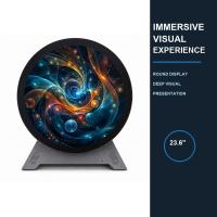China 23.6 Inch Round 3D Digital Display RK3568 Android 11 HDMI 4G 5G WiFi Terminal for sale
