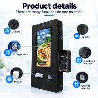 China 21.5 Inch Outdoor Wall Mounted Self Service Ordering Kiosk IP65 Waterproof Touchscreen for Restaurant Menu Ordering for sale