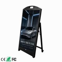 China Portable Battery Powered LED Poster Display 10 Hour Runtime 4500nits IP65 Outdoor Sign for sale