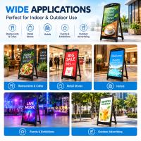 China Portable Battery Powered LED Poster Display 10 Hour Runtime 4500nits IP65 Outdoor Sign for sale