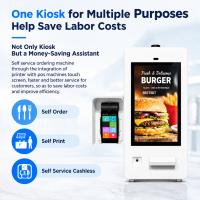 China Drive-Thru Self-Service Ordering Payment Kiosk Built-In Printer QR Code Scanner for sale
