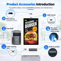 China Self-Service Ordering Kiosk Android Windows Dual System Outdoor Payment Terminal for sale