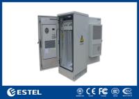 China Powder Coated Telecom Outdoor Cabinet 32U 19'' Rack Double Steel Sheet Door for sale