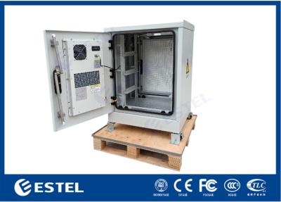 China Galvanized Steel Single Wall Outdoor Telecom Cabinet Anti Theft Three Point Locking System for sale