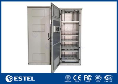 China Double Wall 32U Outdoor 19 Inch Rack Cabinet Outdoor Telecom Enclosure With One Front Door for sale
