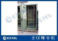 China 19 Inch Double Wall Green Outdoor Telecom Cabinet For Wireless Communication Base Station for sale