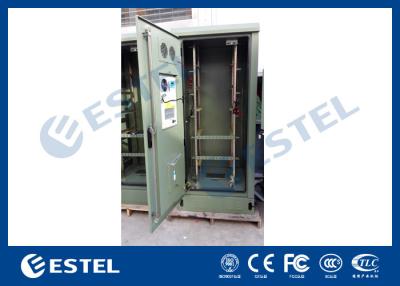 China 19 Inch Double Wall Green Outdoor Telecom Cabinet For Wireless Communication Base Station for sale