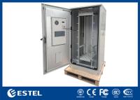China Outdoor Floor Mounted Cabinet 19 Inch Rack With PDU And Air Conditioner for sale