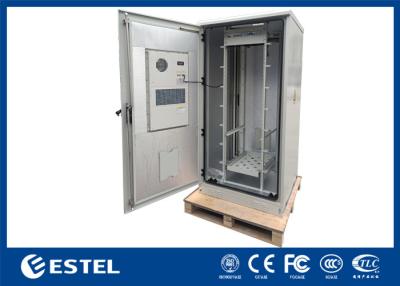 China Outdoor Floor Mounted Cabinet 19 Inch Rack With PDU And Air Conditioner for sale