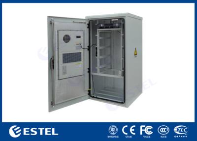 China 19U Galvanized Steel Enclosure Pole Mounted Enclosure With Battery Rack OEM for sale